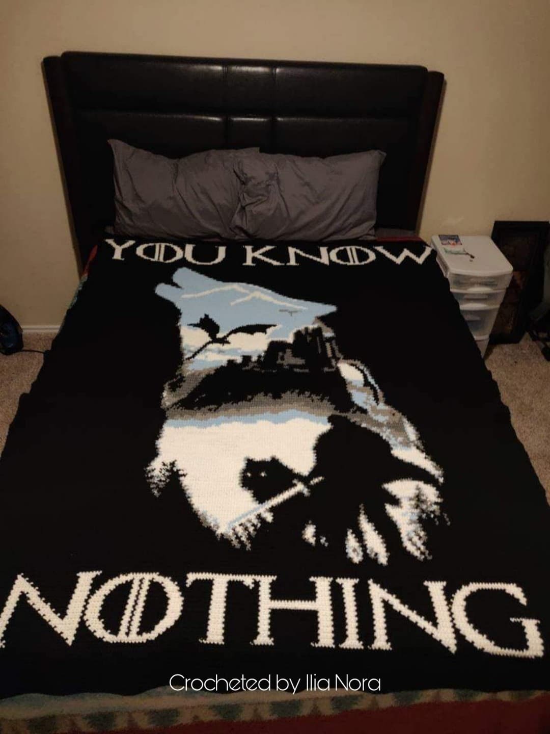 Mini C2C Jon Snow & Direwolf Crochet Graphghan Pattern. – Geeky Graphghans