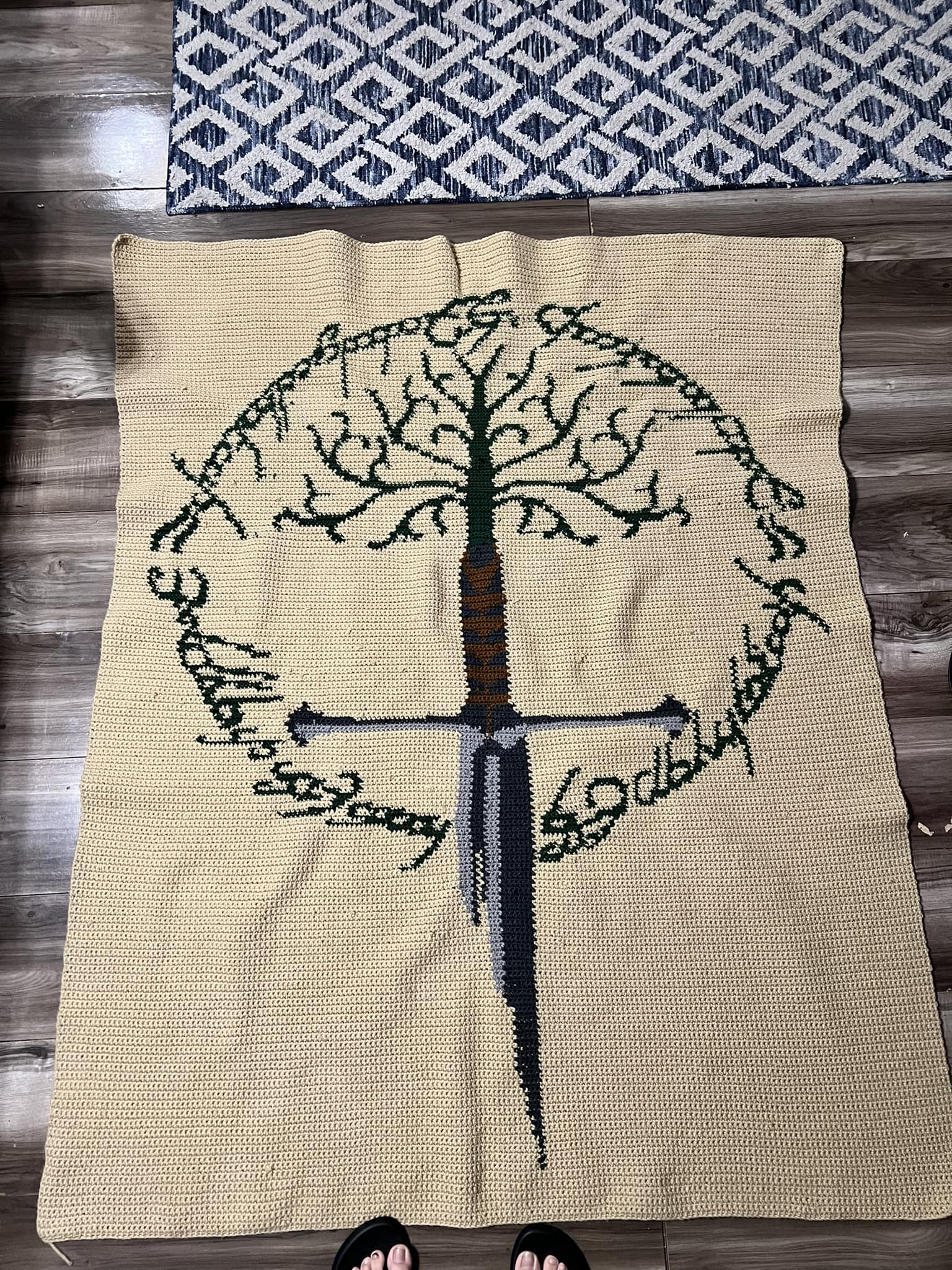 Narsil Full Color Graphghan Crochet Pattern – Geeky Graphghans