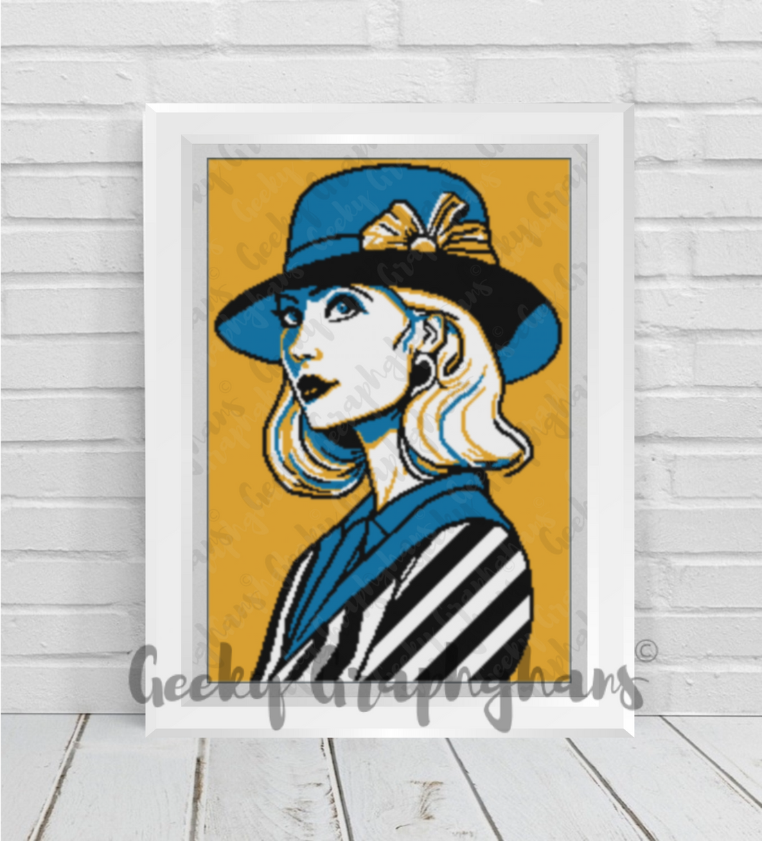 Blue Hat Lady Crochet Graphghan Pattern – Geeky Graphghans