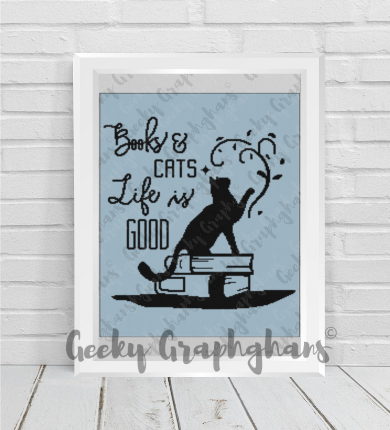Books & Cats Crochet Graphghan Pattern – Geeky Graphghans