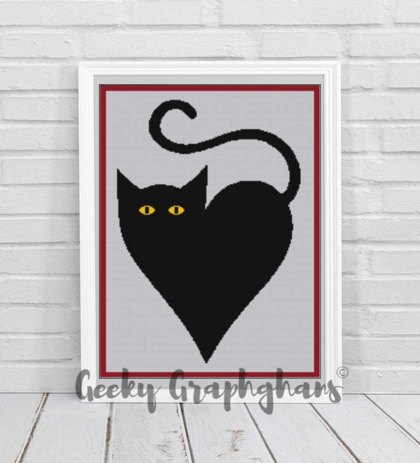 Cat Heart Crochet Graphghan Pattern – Geeky Graphghans