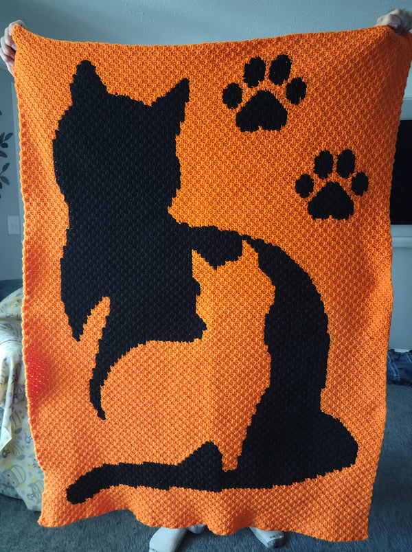 Mini C2C Love Cats Crochet Graphghan Pattern – Geeky Graphghans