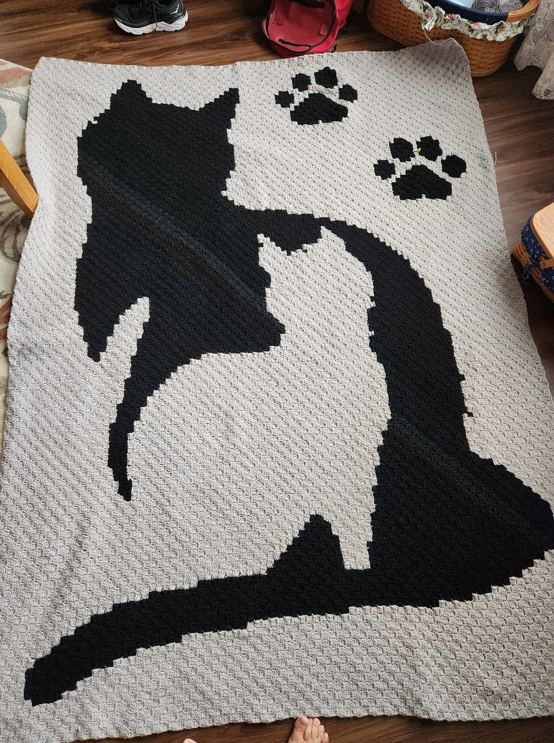 Mini C2c Love Cats Crochet Graphghan Pattern Geeky Graphghans