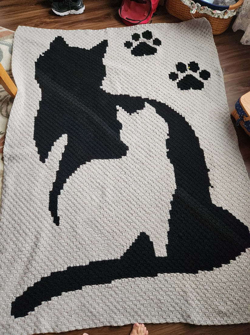 Mini C2C Love Cats Crochet Graphghan Pattern – Geeky Graphghans