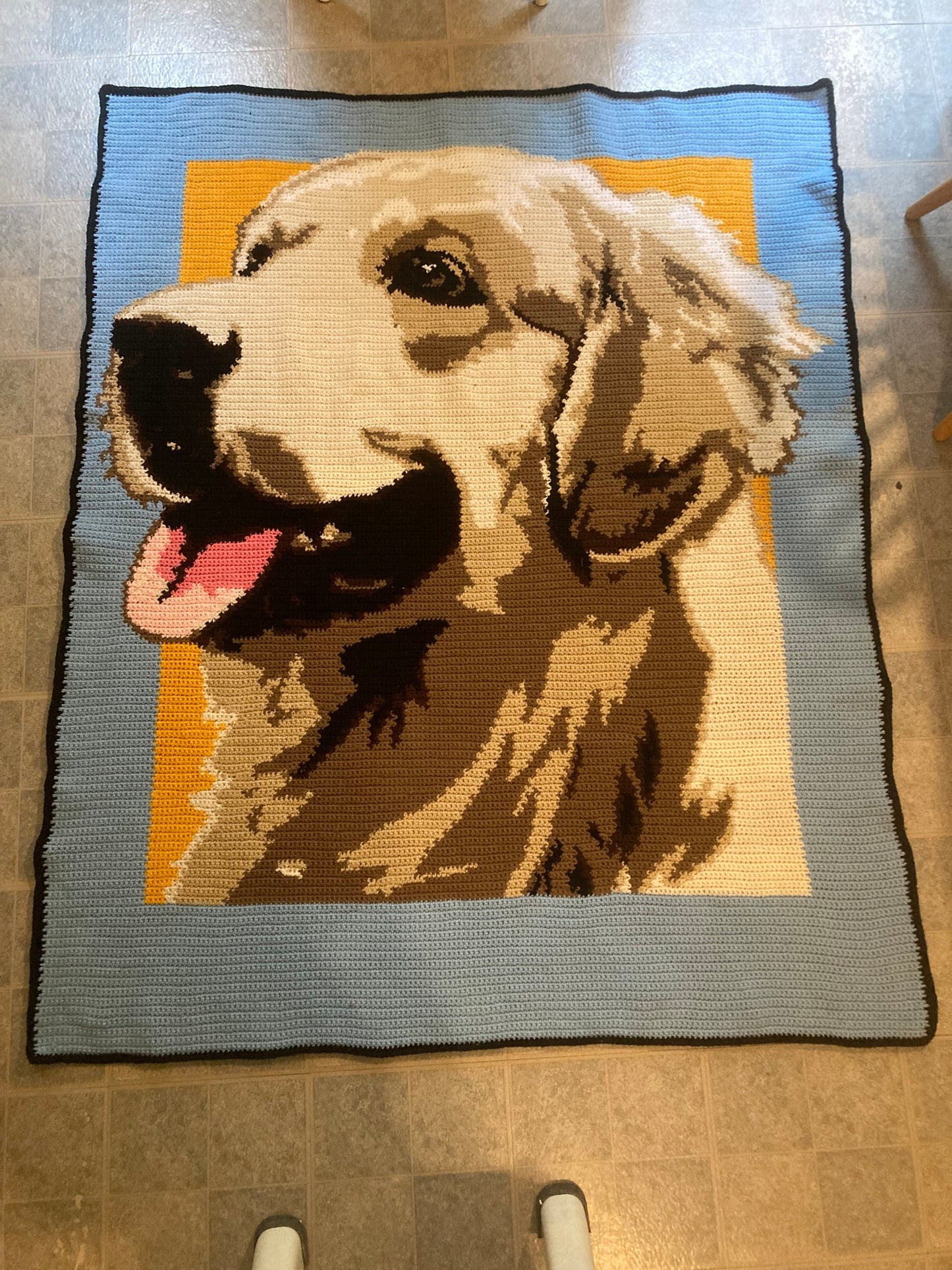 Golden Retriever Crochet Graphghan Pattern – Geeky Graphghans