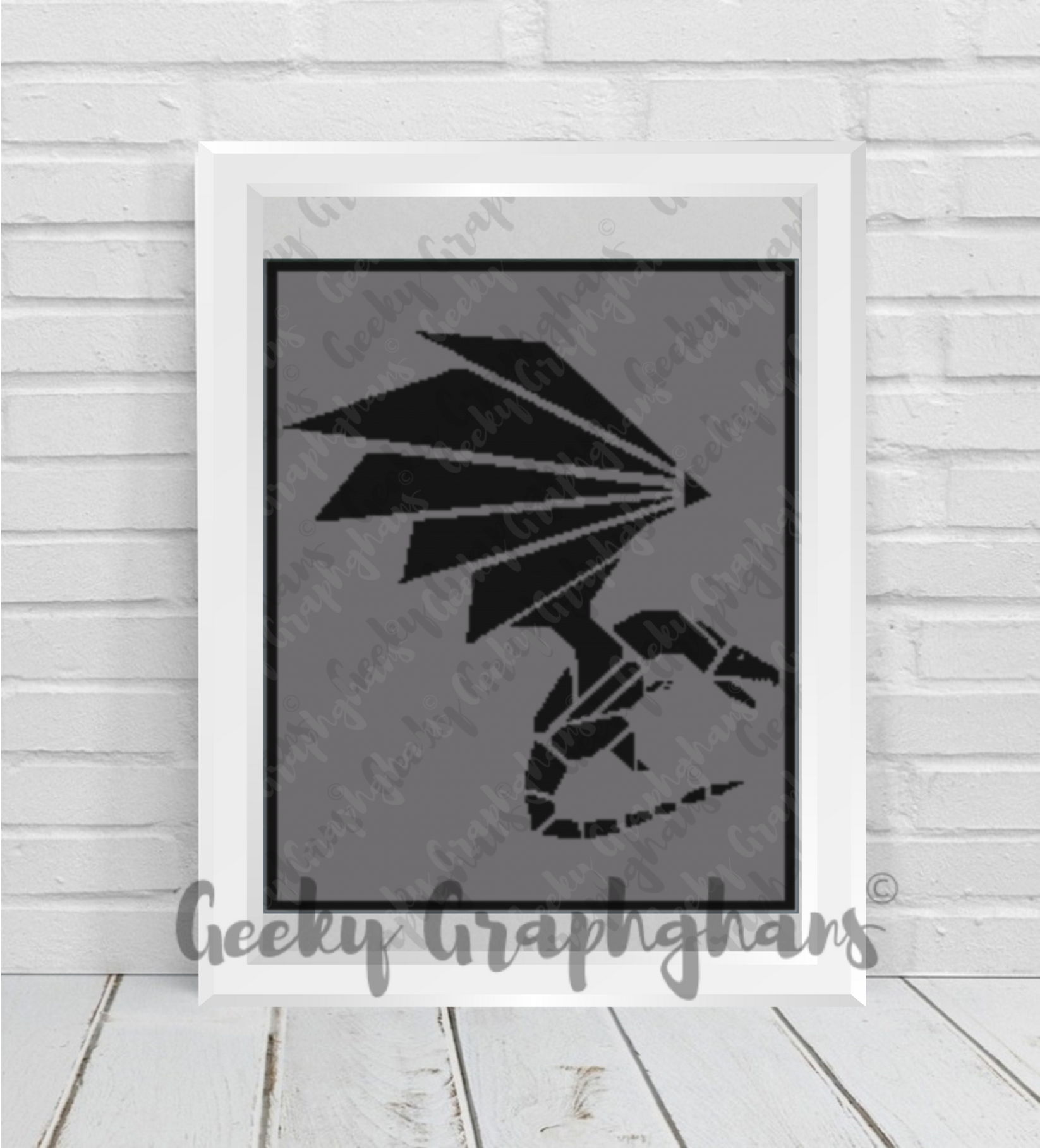 Geometric Dragon Crochet Graphghan Pattern – Geeky Graphghans