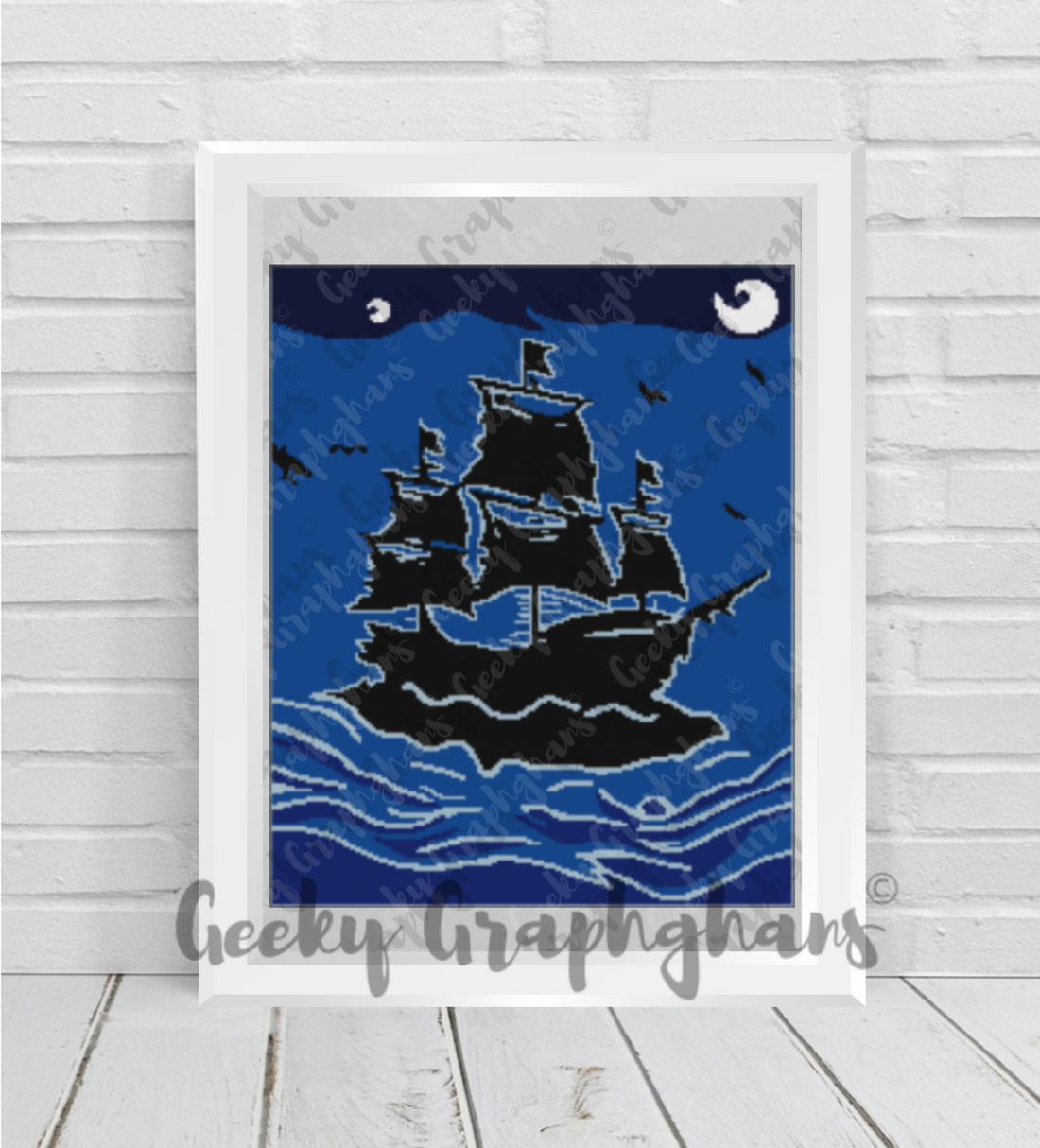 Ghost Ship Crochet Graphghan Pattern – Geeky Graphghans