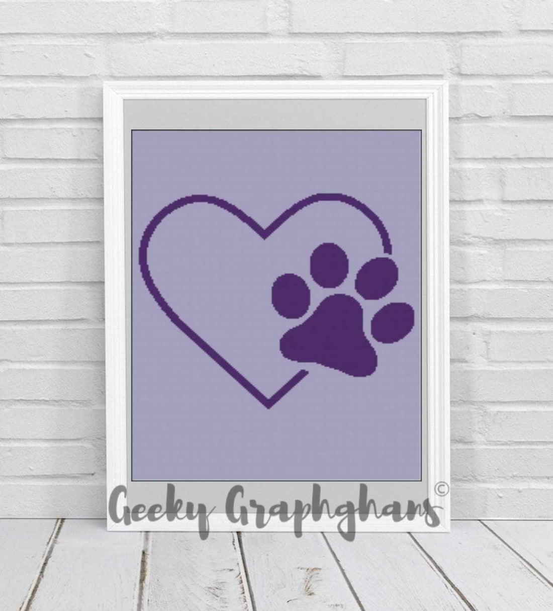 Heart Paw Crochet Graphghan Pattern – Geeky Graphghans