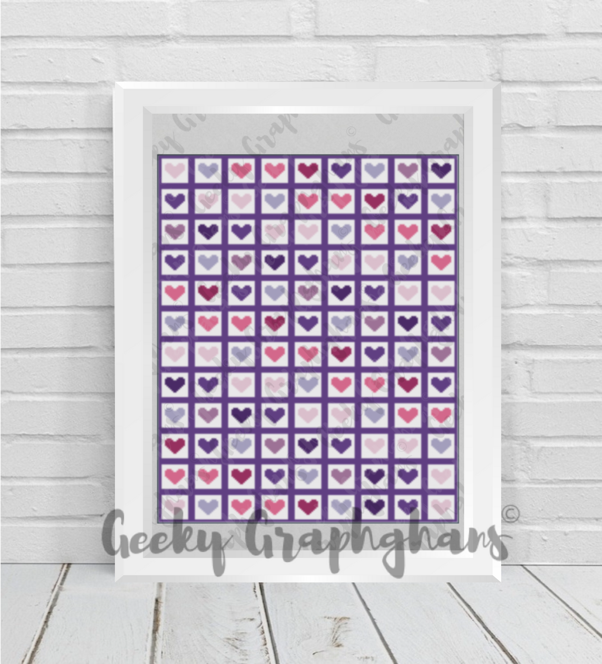 Love Hearts Blanket Crochet Graphghan Pattern – Geeky Graphghans