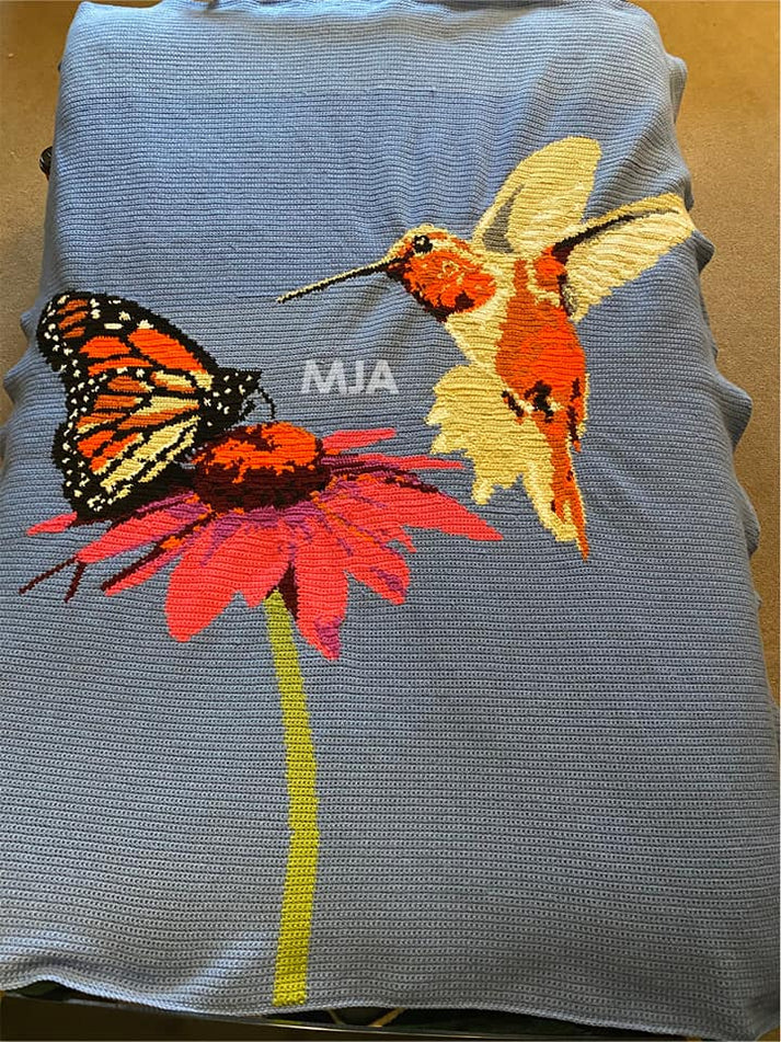 Hummingbird Crochet Graphghan Pattern – Geeky Graphghans