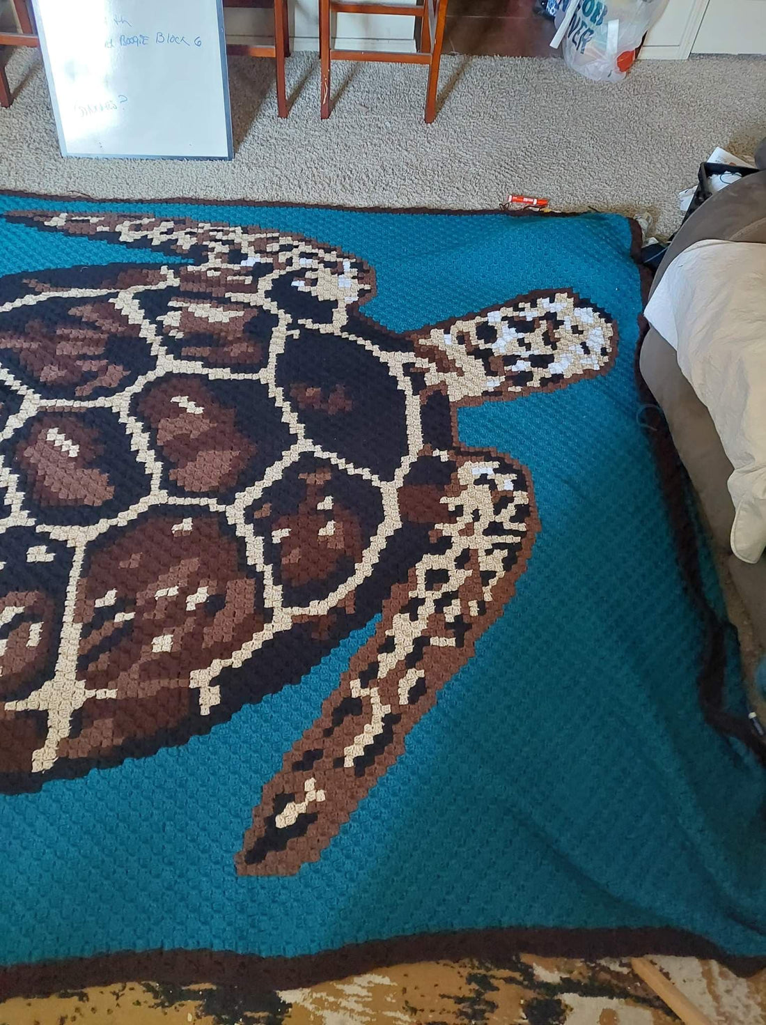 Sea Turtle Mini C2C Crochet Graphghan Pattern – Geeky Graphghans