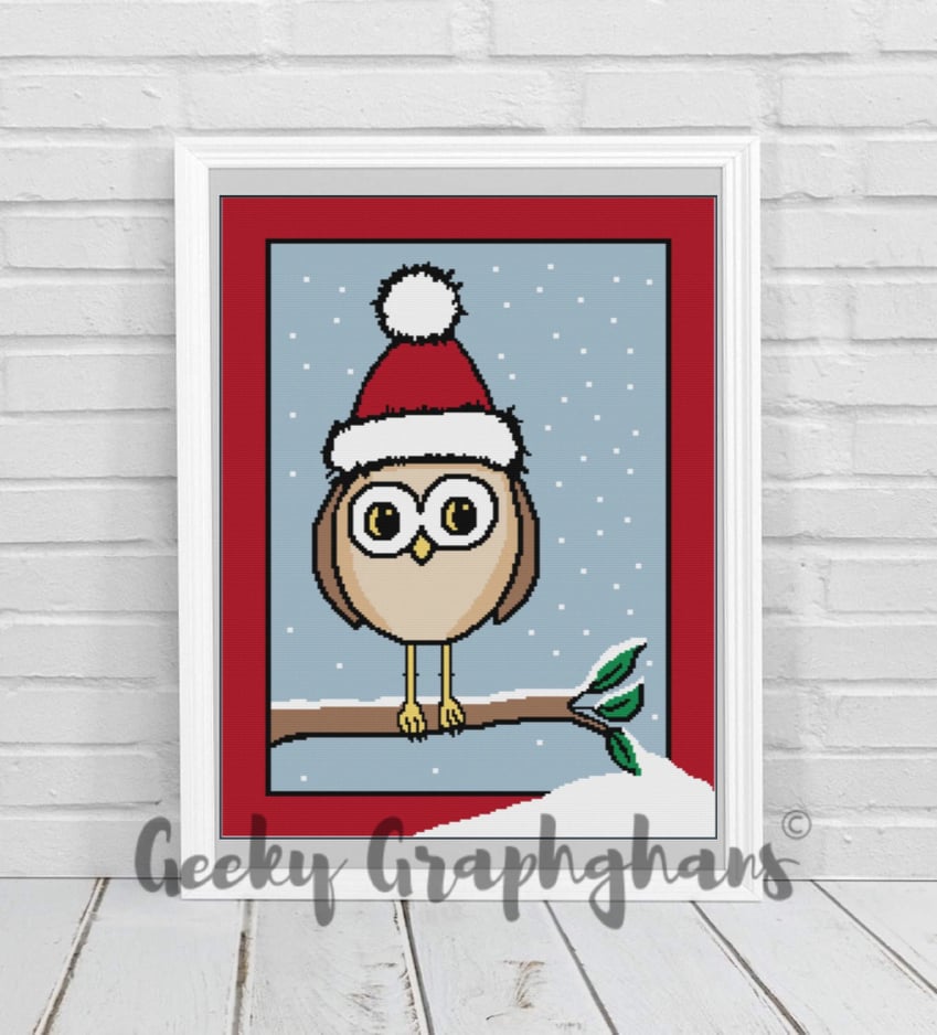 Christmas Owl Crochet Graphghan Pattern – Geeky Graphghans