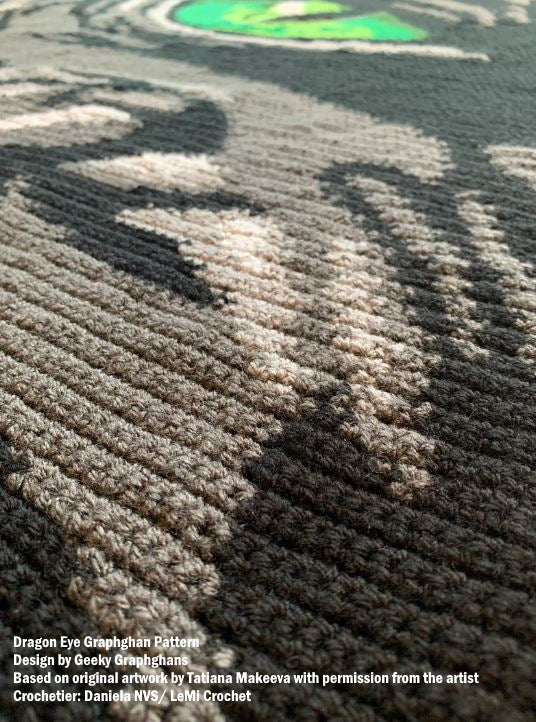 Dragon Eye Crochet Graphghan Pattern TSS Version – Geeky Graphghans