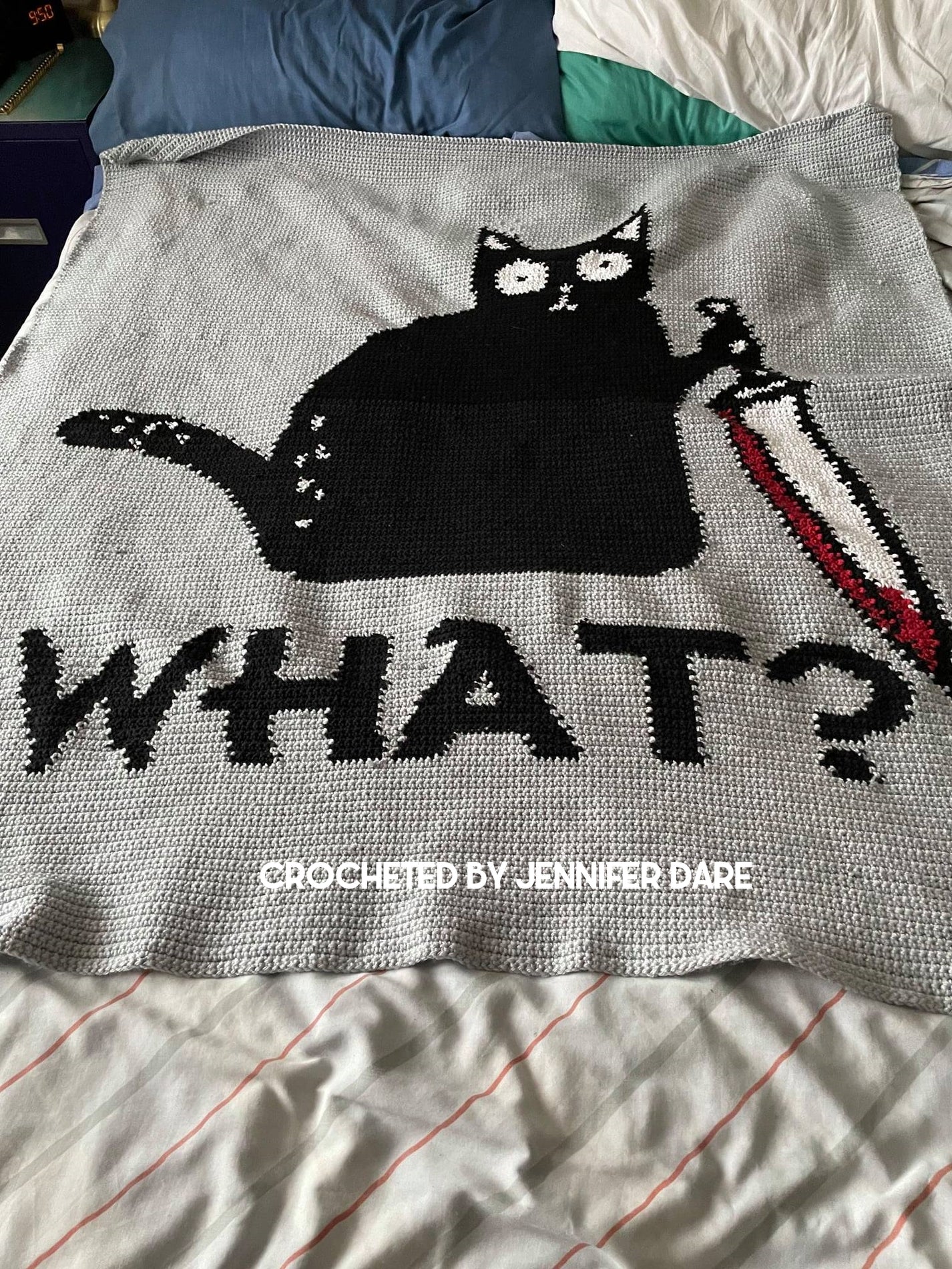 Murder Cat Graphghan Pattern SC 180 x 240 – Geeky Graphghans