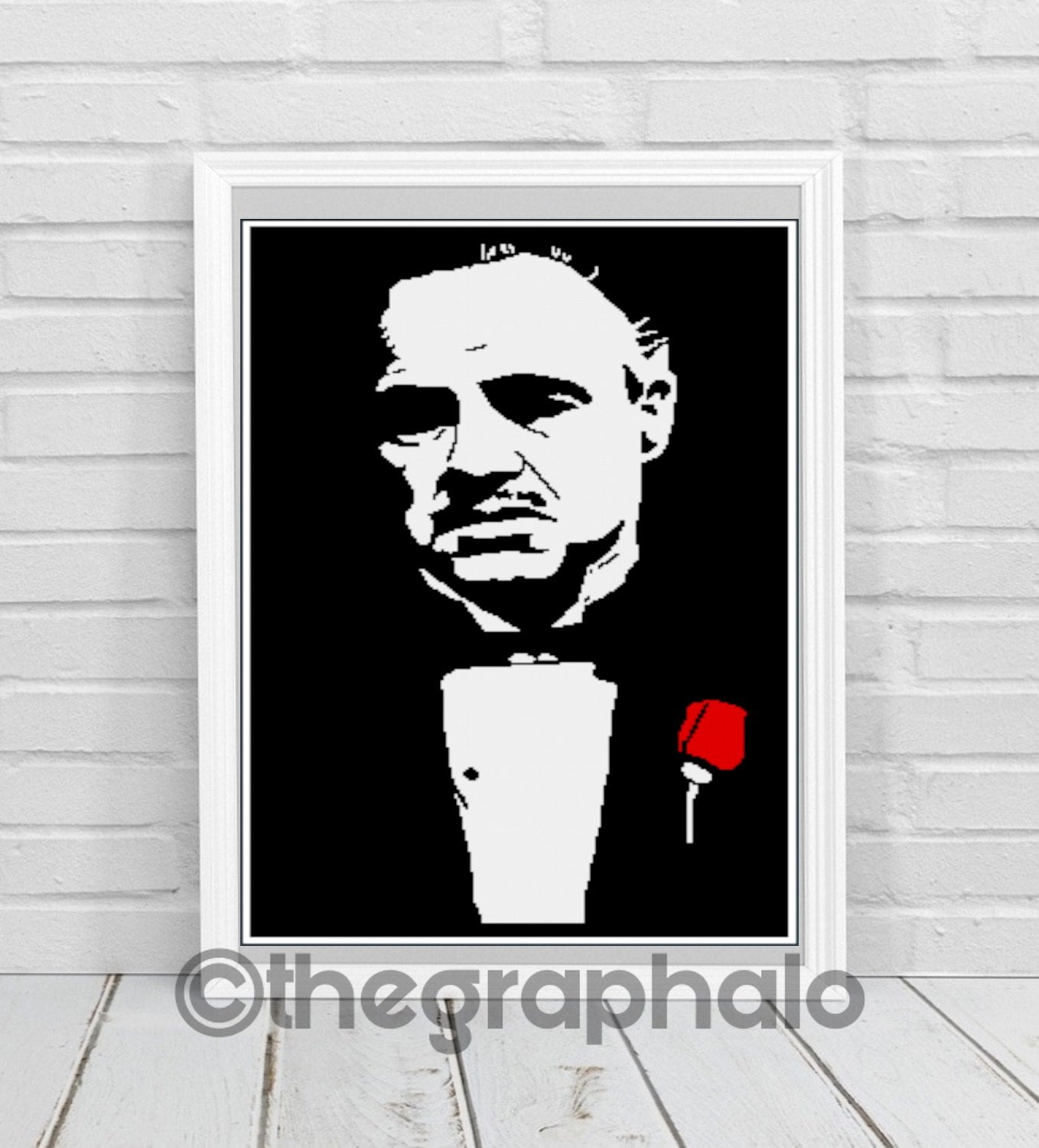Marlon Brando Crochet Graphghan Pattern SC 200 x 320 – Geeky Graphghans