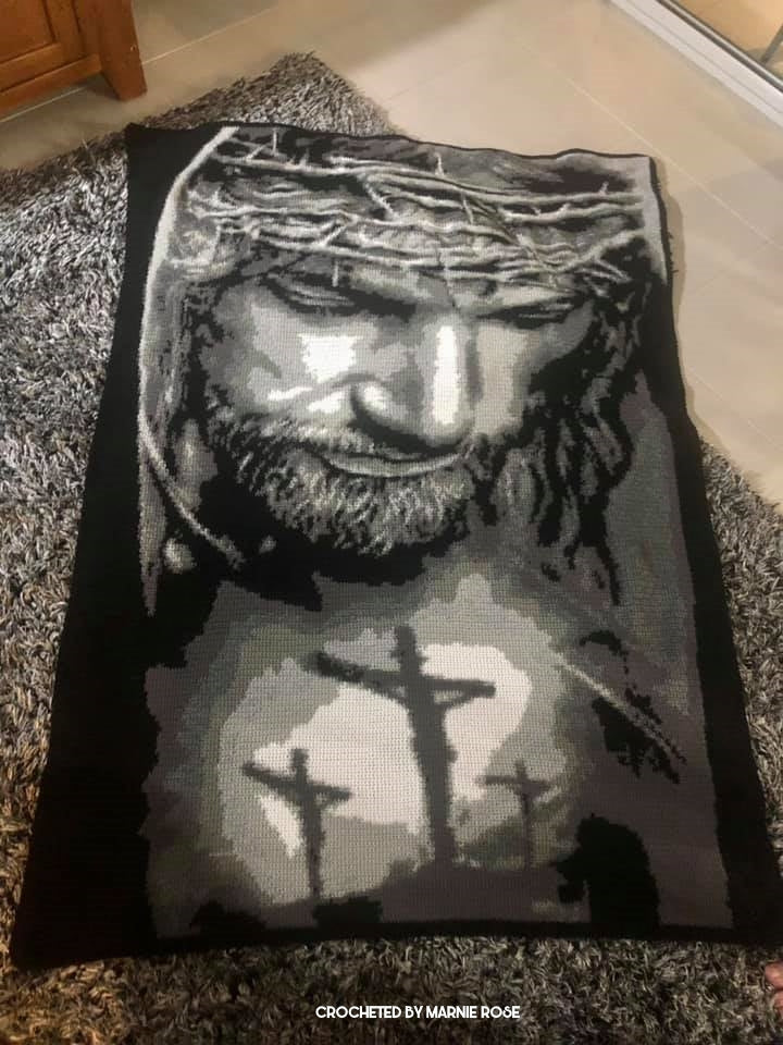 Jesus On The Cross Graphghan Pattern – Geeky Graphghans