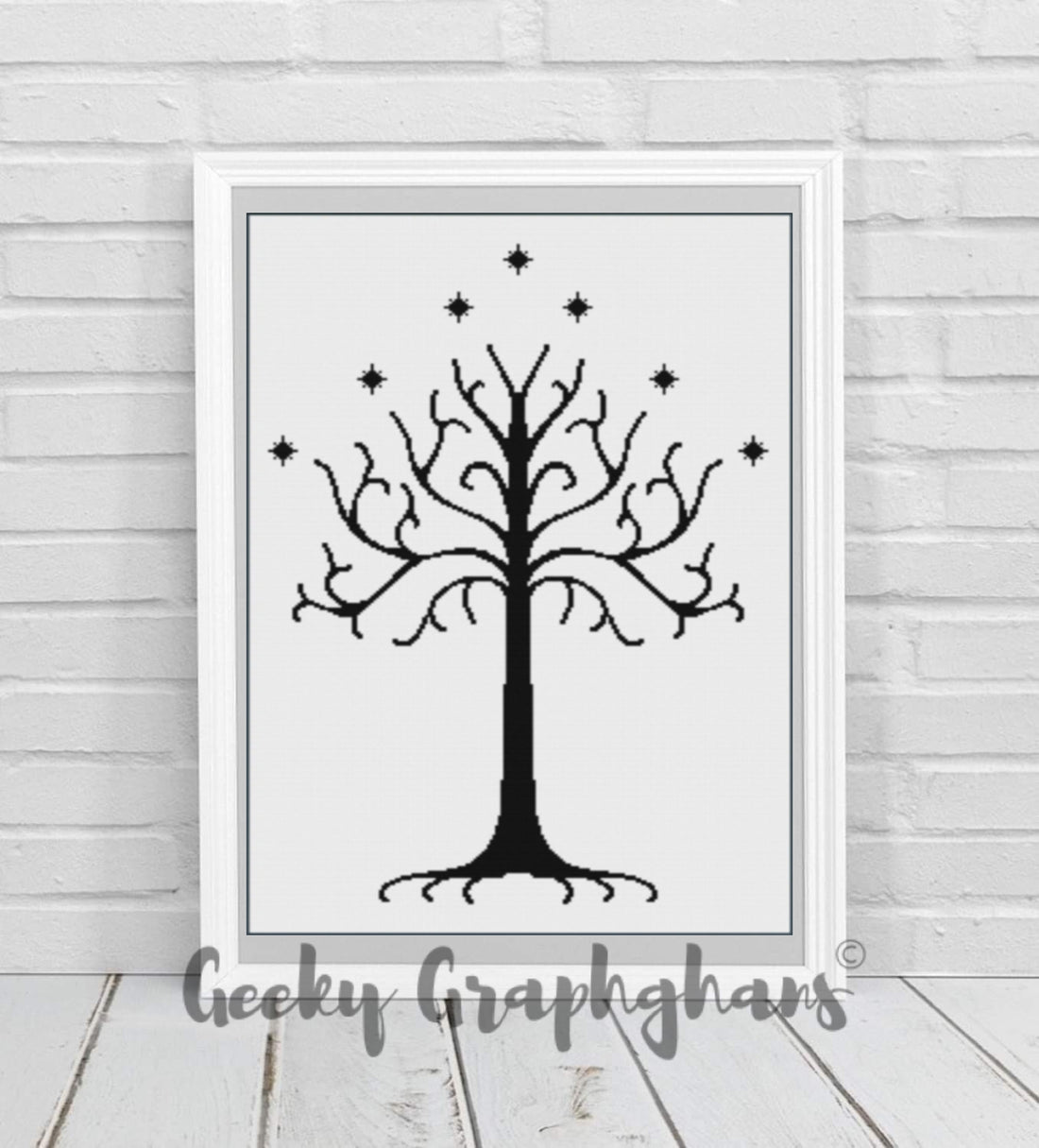 The White Tree of Gondor Graphghan Crochet Pattern SC 200 x 300 – Geeky ...