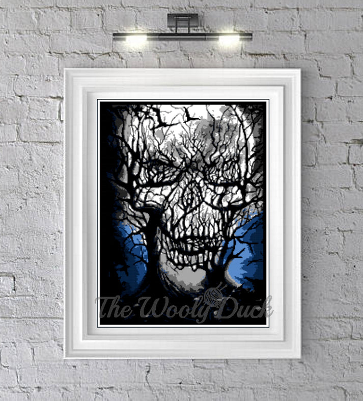 Tree Skull Illusion Crochet Graphghan Pattern – Geeky Graphghans