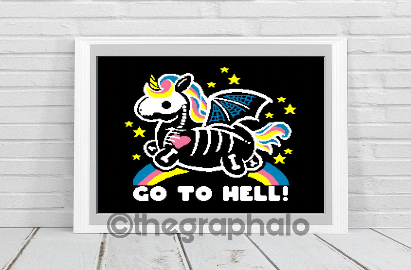 Uni Zombie Crochet Graphghan Pattern SC 240x200sc – Geeky Graphghans