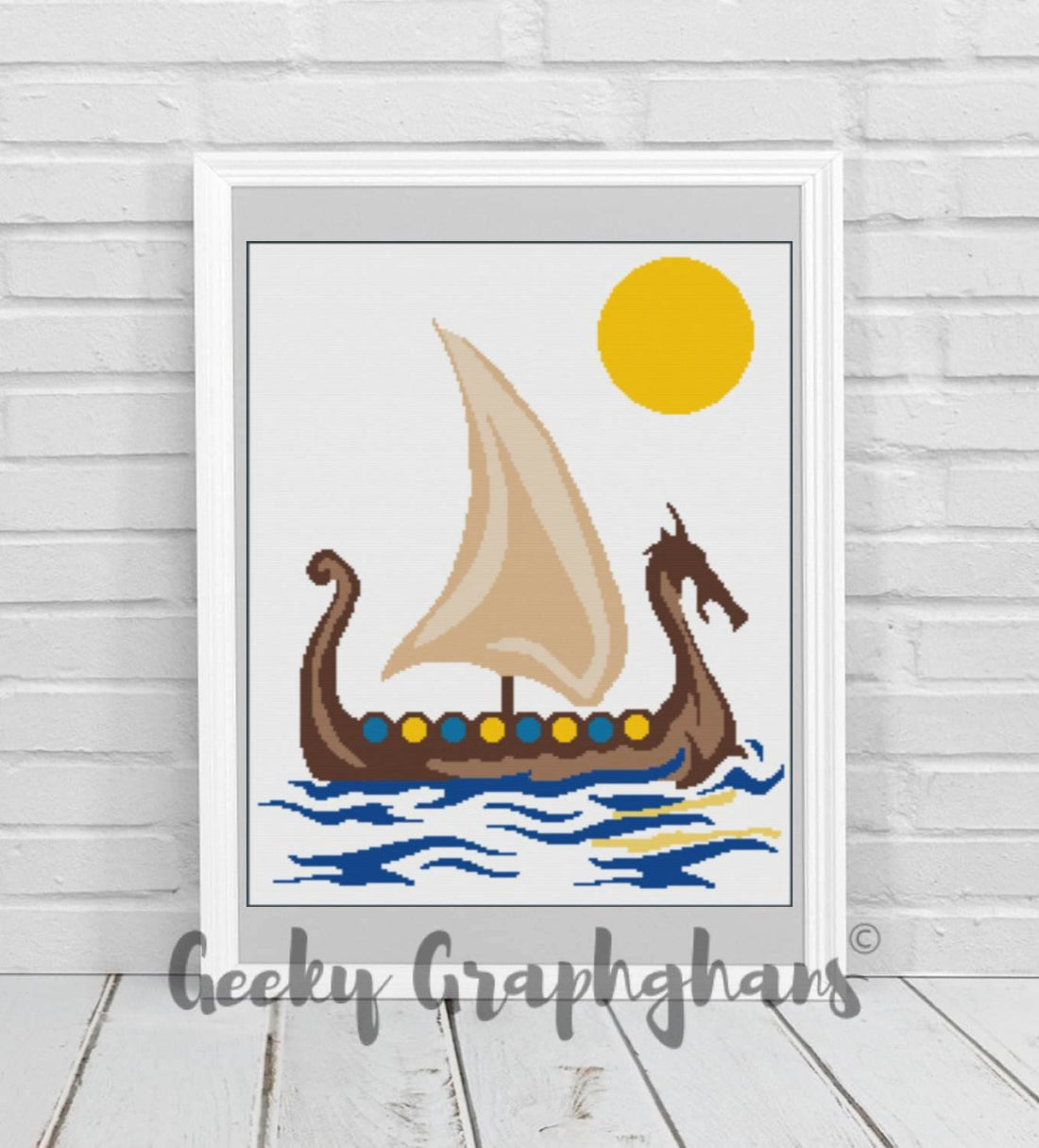 Viking Longship Crochet Graphghan Pattern – Geeky Graphghans