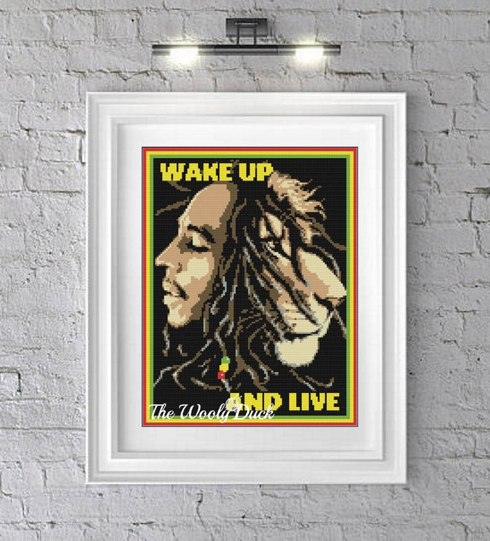 MINI C2C Bob Marley inspired 8 colours graphghan pattern for/cross sti ...